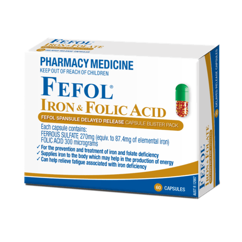 Fefol Iron & Folate Supplement Capsules 30