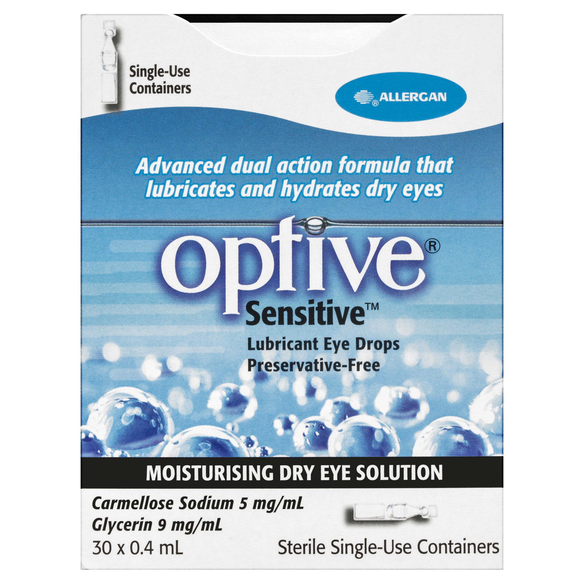 Buy Optive Sensitive Lubricant Eye Drops 30 X 0.4mL | Eye Care ...
