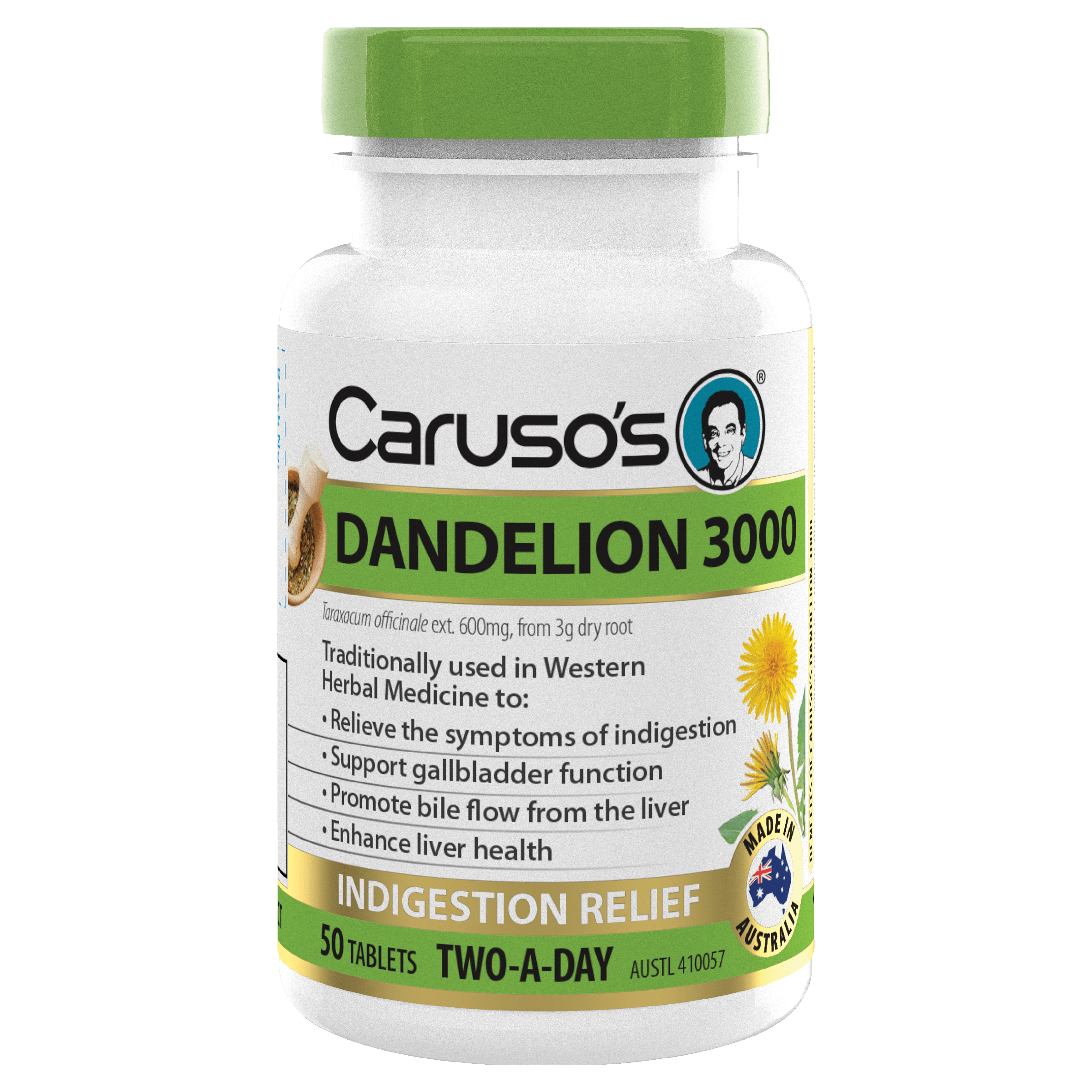Buy Caruso's Dandelion 3000 50 Tablets | Digestive Supplements | Online ...