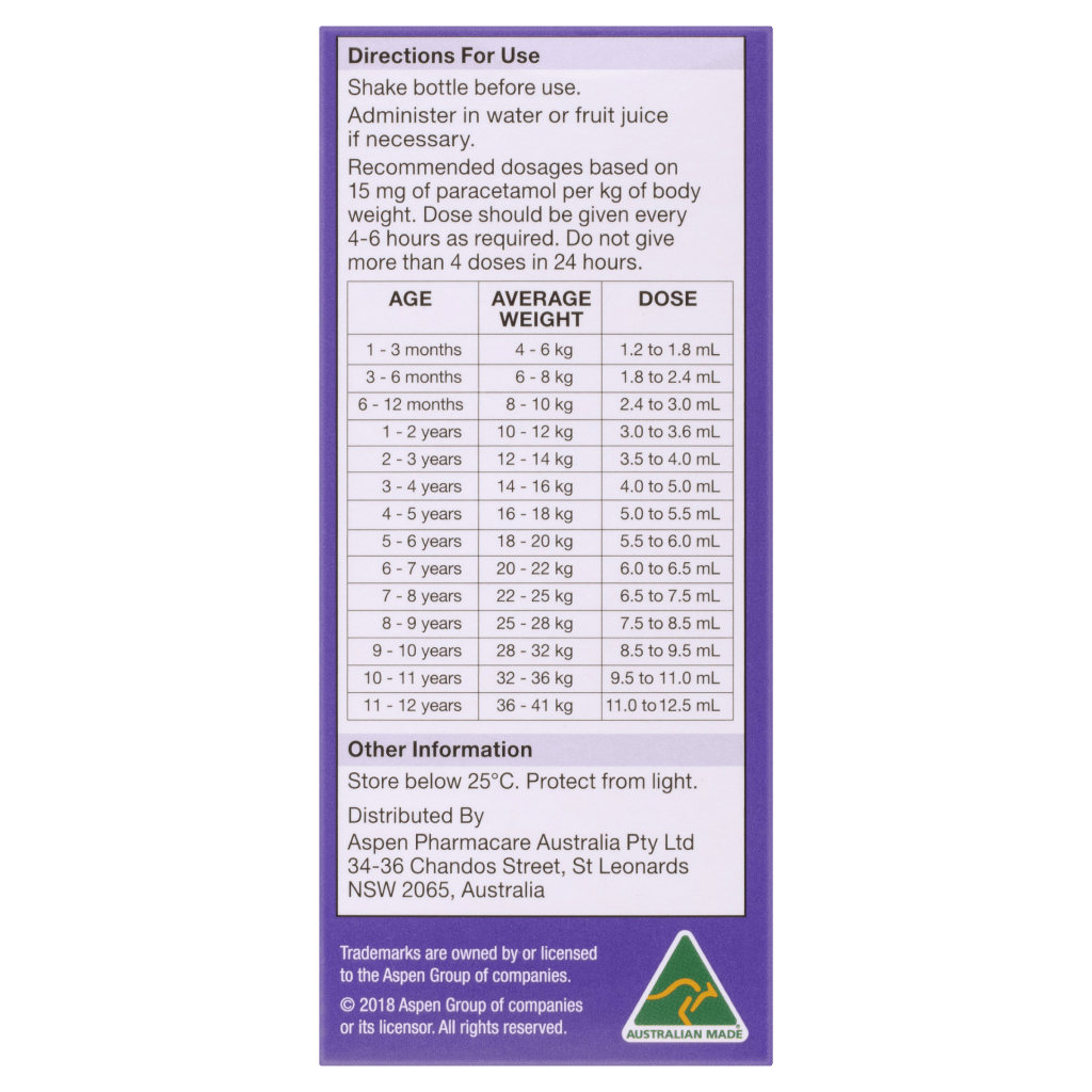 Buy Dymadon Paracetamol For Kids 2-12 Years Strawberry 100ml | Baby ...