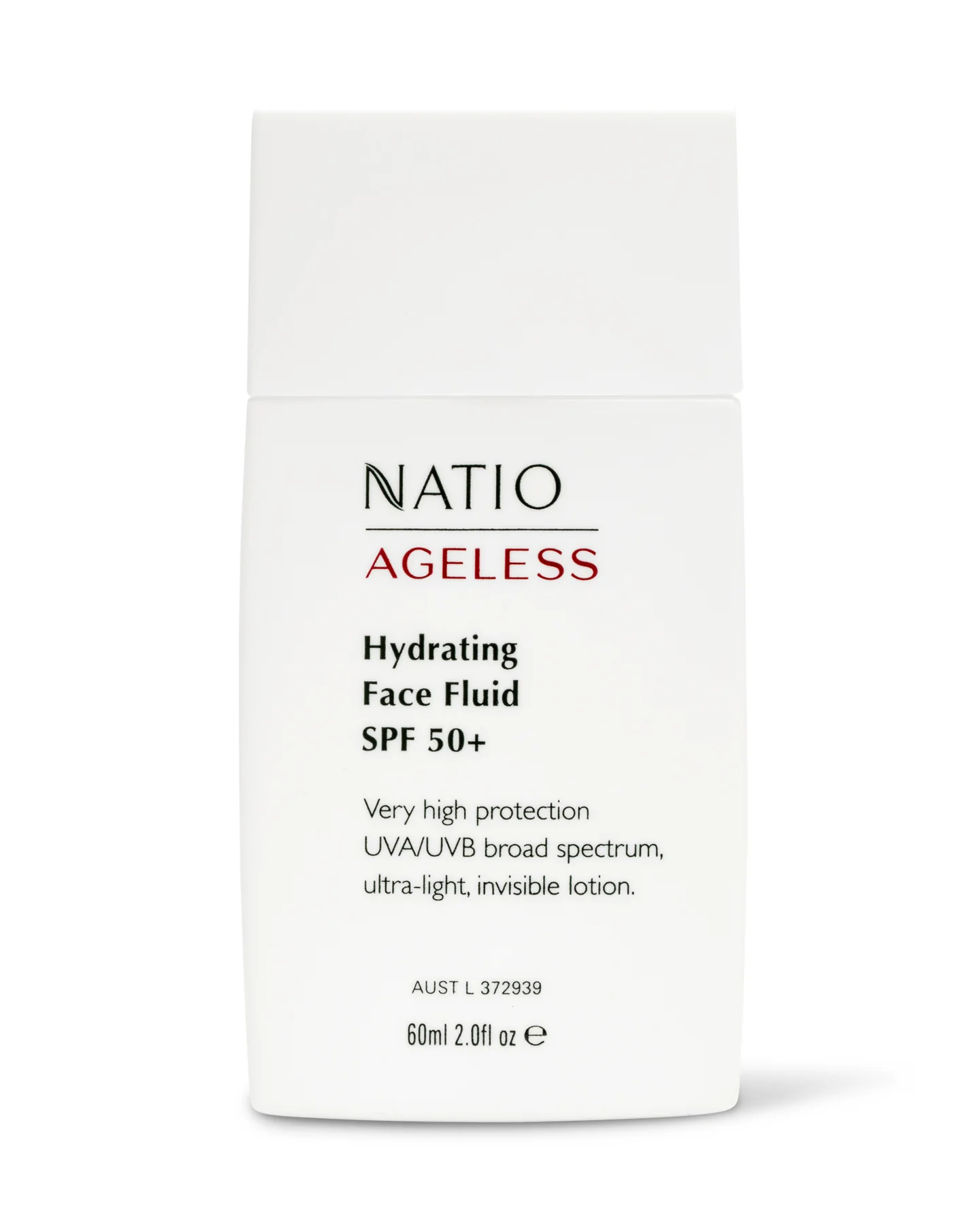 Buy Natio Ageless Hydrating Face Fluid SPF 50+ 60ml | Sun Protection ...