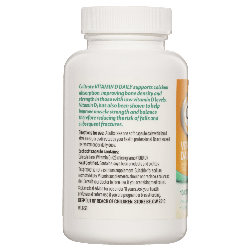 Buy Caltrate Vitamin D Daily 180 Soft Capsules | Bone Health | Online ...
